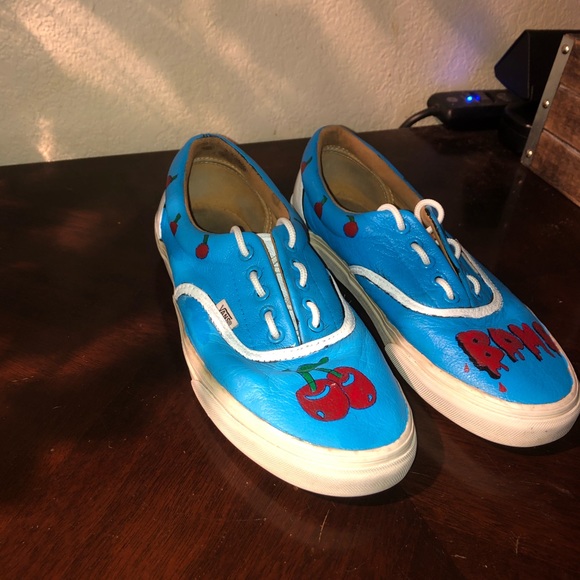 Vans | Shoes | Custom Cherry Bomb Vans | Poshmark